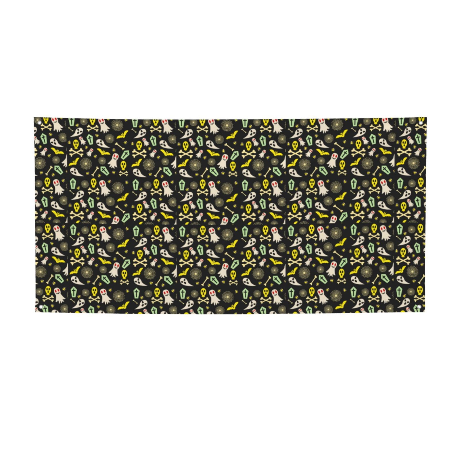 Salouo cartoon Skull spider web Pattern Holiday Banner Outside Party ...