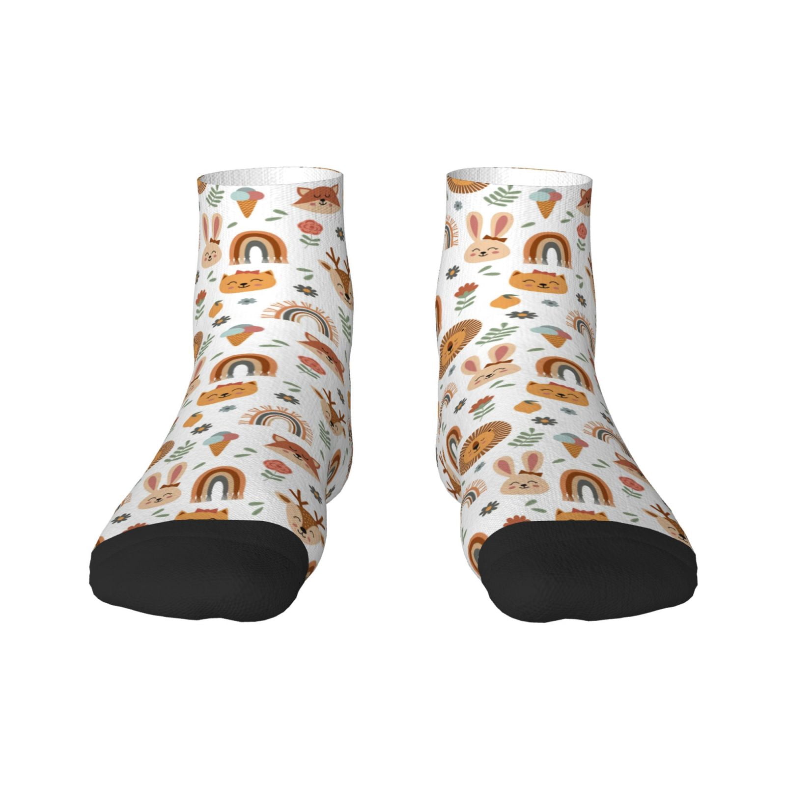 Salouo cute Rainbow Animal Pattern Unisex Middle Tube Socks,Middle ...