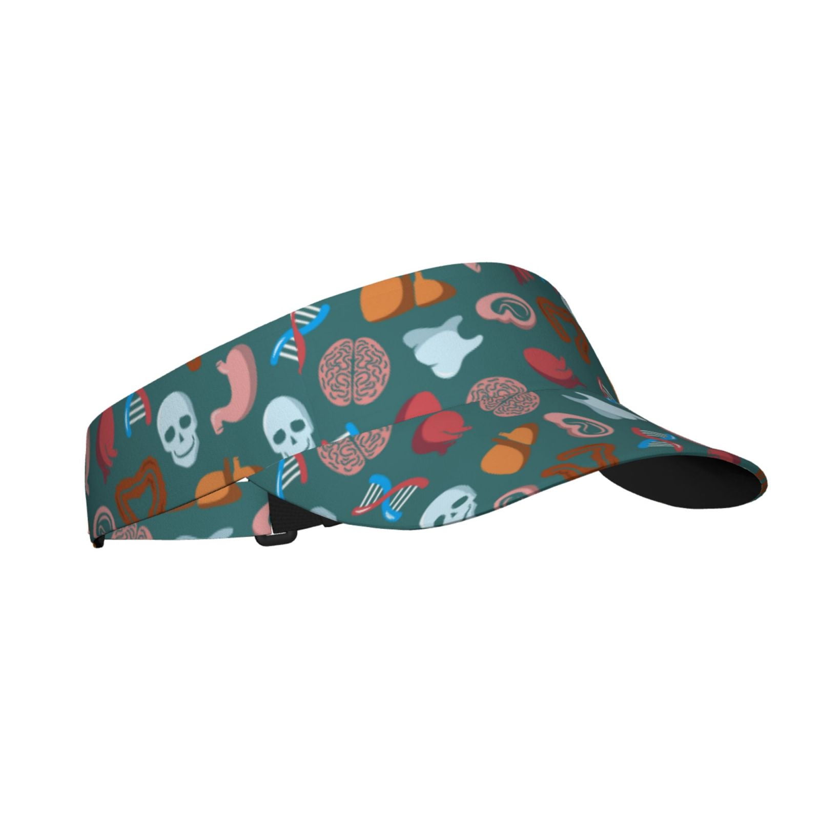 Salouo cute Skull organ Pattern Sport Sun Visor Hats,1-Piece of Adult Sunscreen Visor Cap ...
