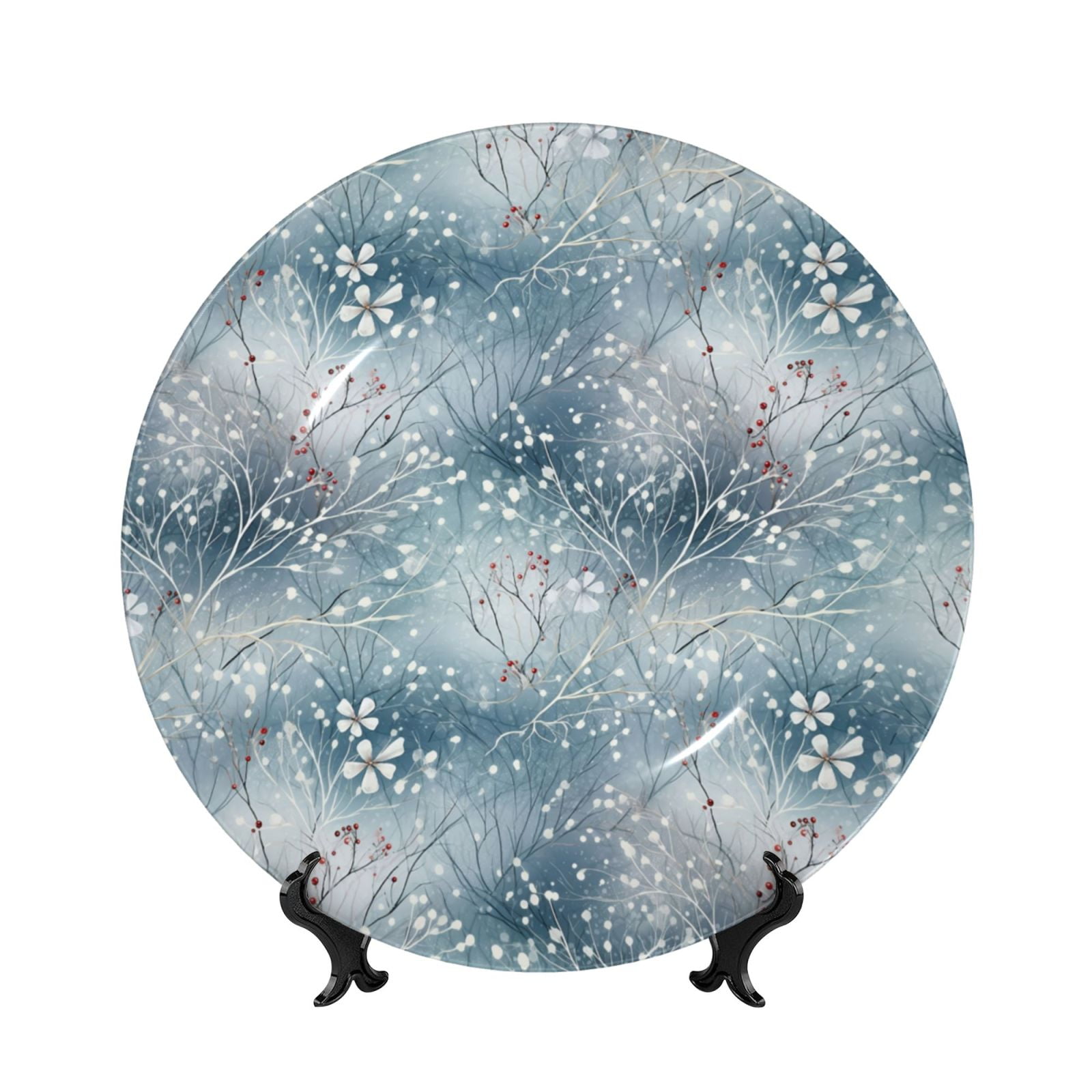 Salouo enchanted winter snowflake holly Pattern Bone China Decorative ...