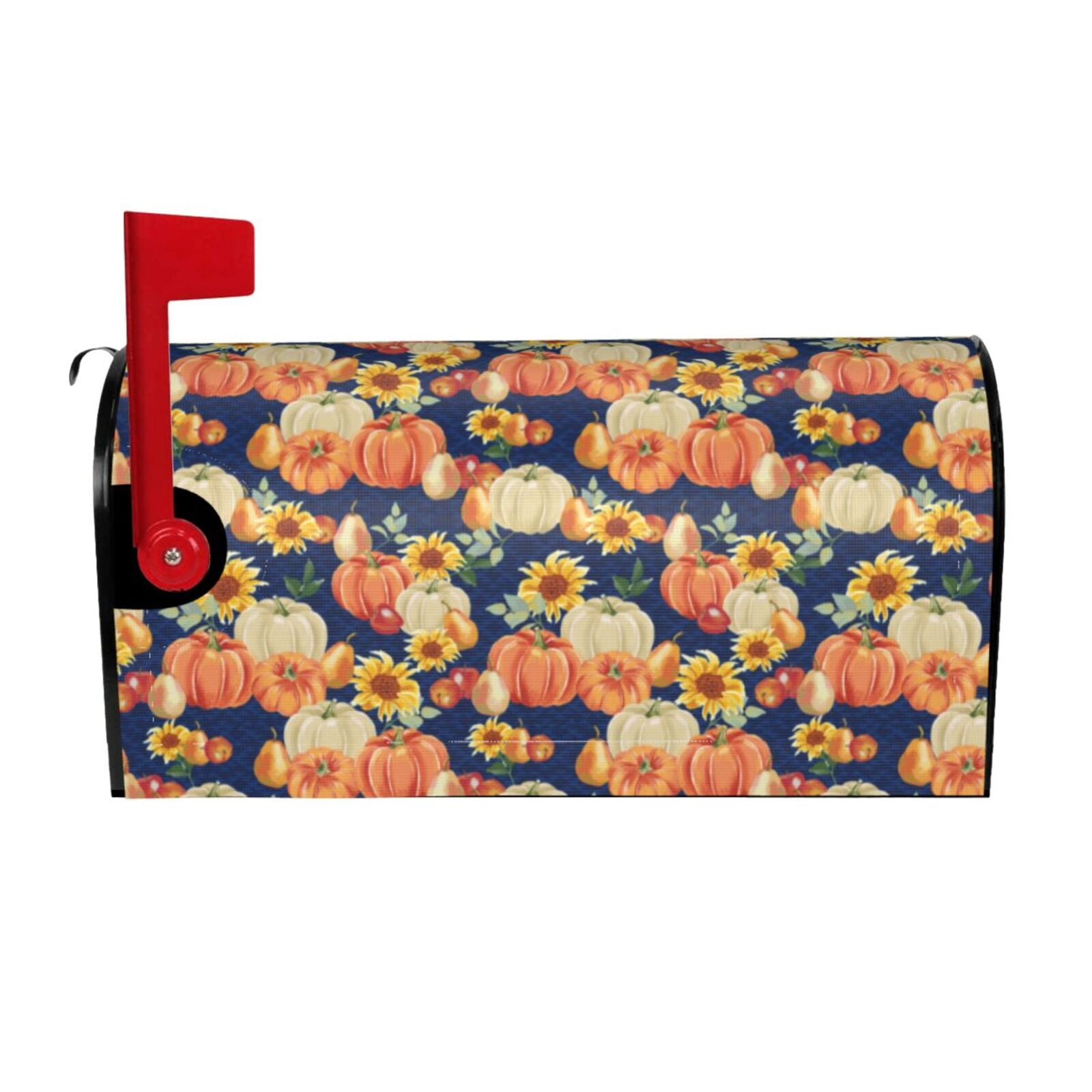 Salouo fall Pumpkin Daisy for Magnetic Mailbox Covers Waterproof Post ...