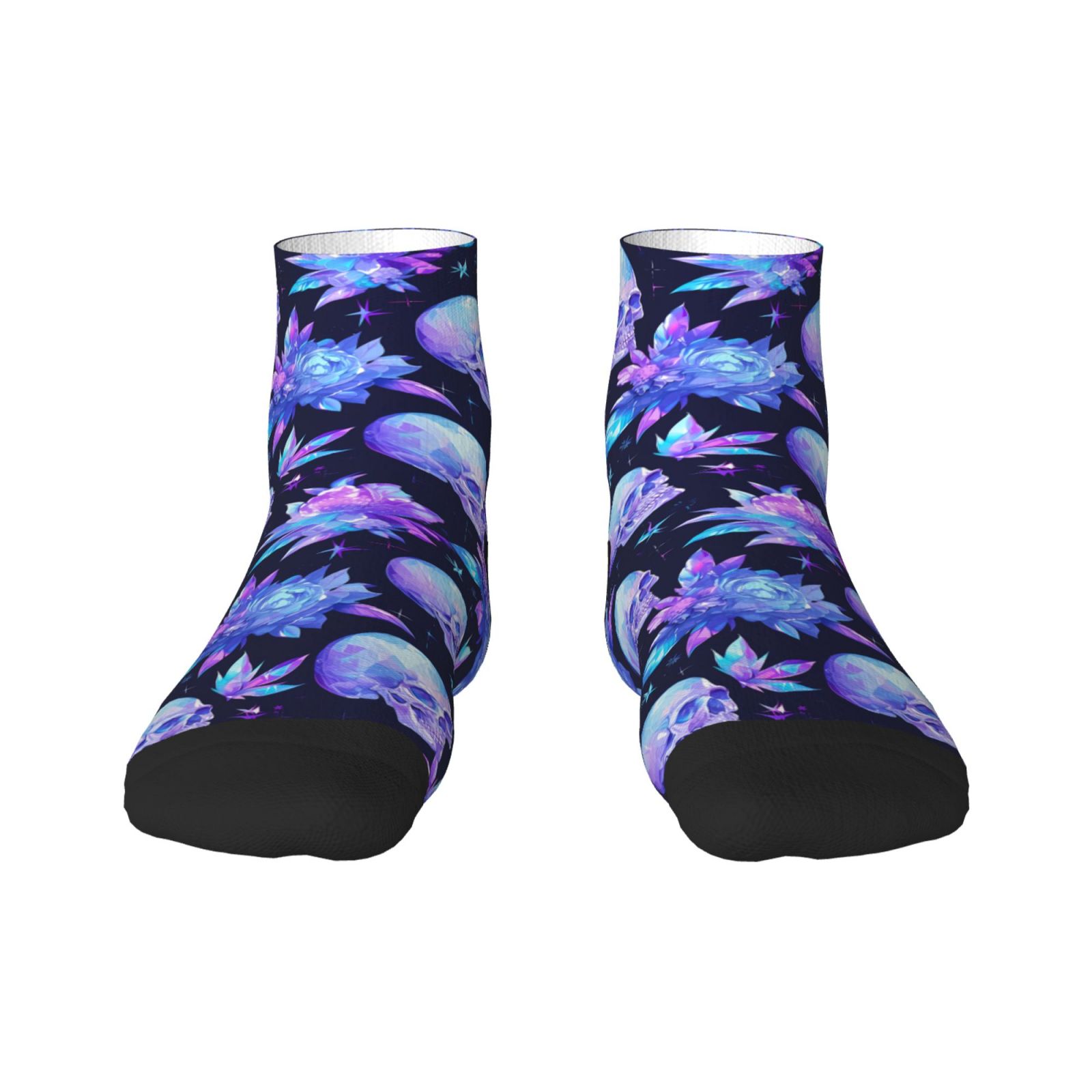Salouo flower starry sky Skull Pattern Unisex Middle Tube Socks,Middle ...