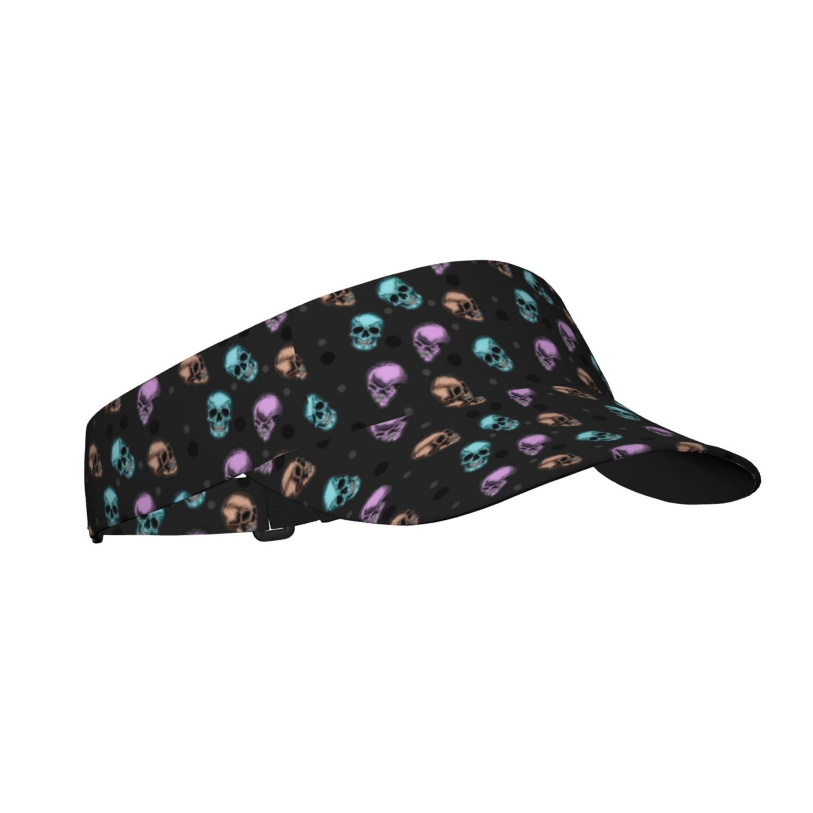Salouo purple cyan brown Skull Pattern Sport Sun Visor Hats,1-Piece of ...