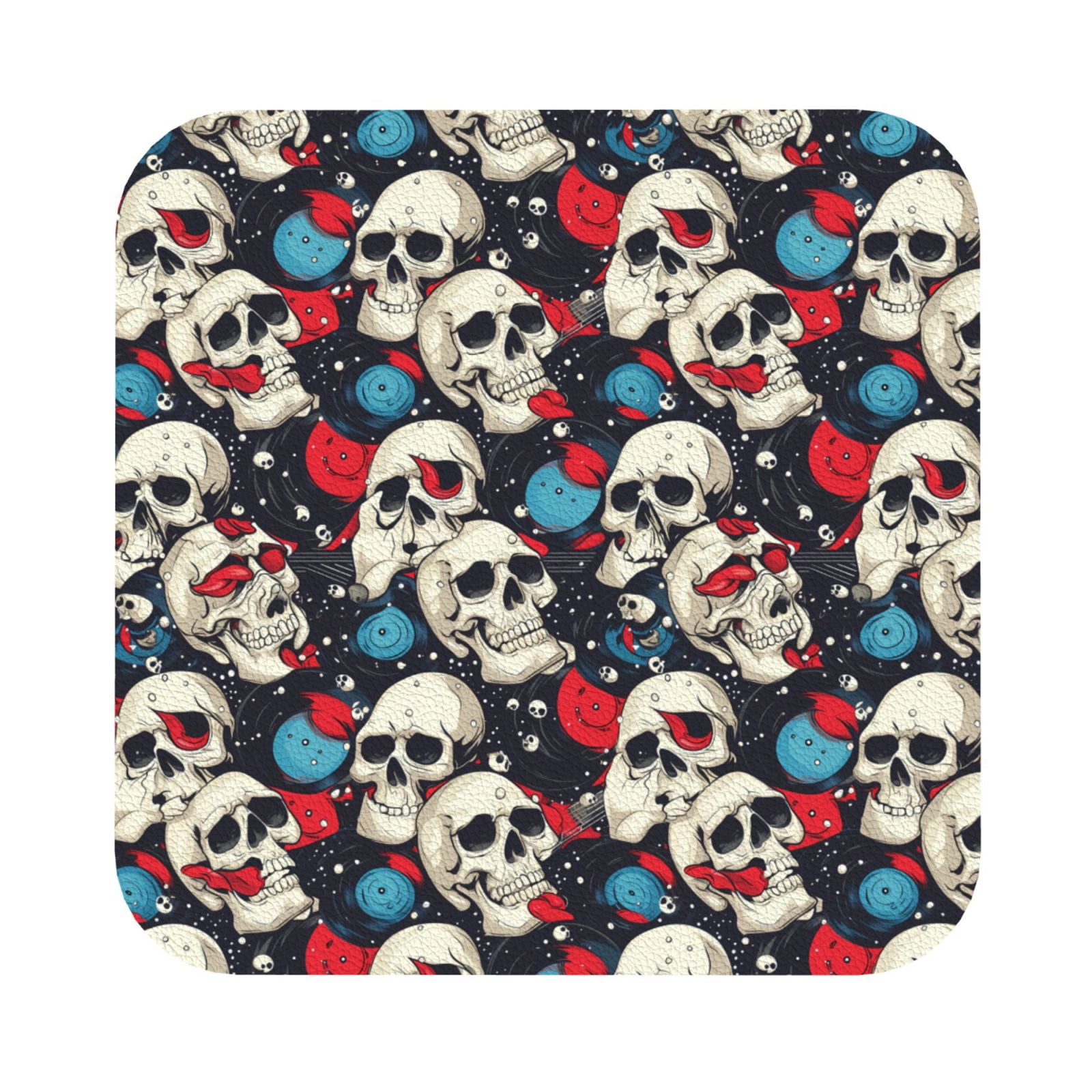 Salouo rock record Skull artist Print Round Coaster,Drink Coasters ...