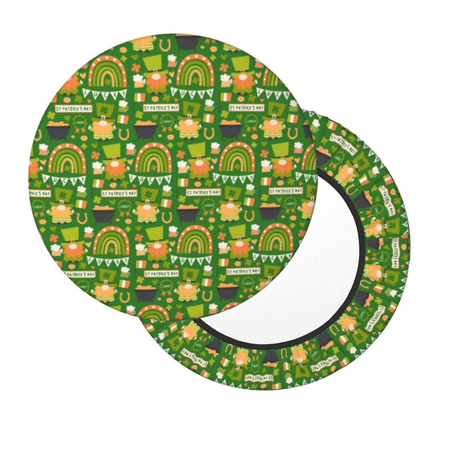 Salouo traditional Irish colours Pattern Bar Stool Cushion Cover, Round ...