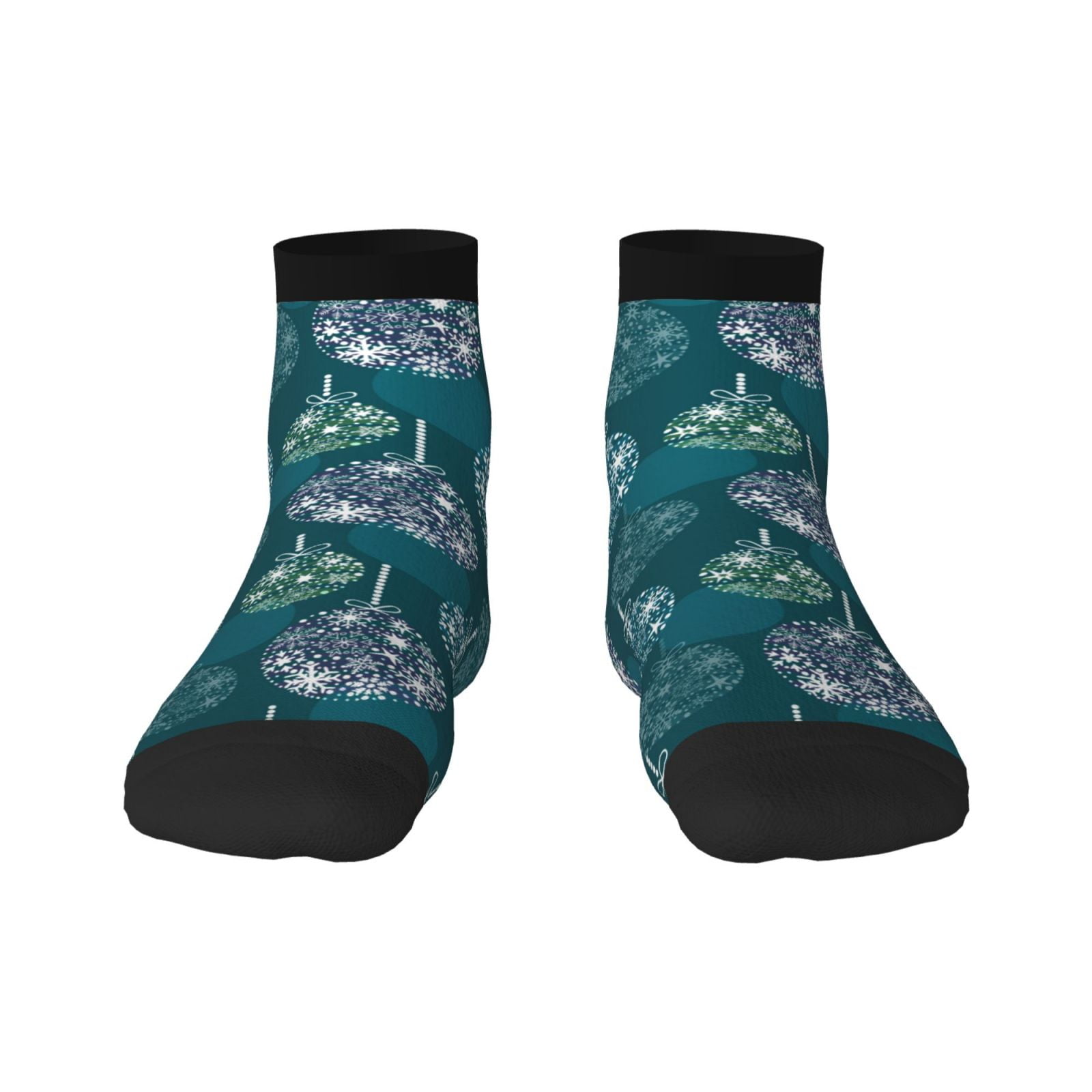 Salouo whiter Snowflake balloons Pattern Unisex Middle Tube Socks ...