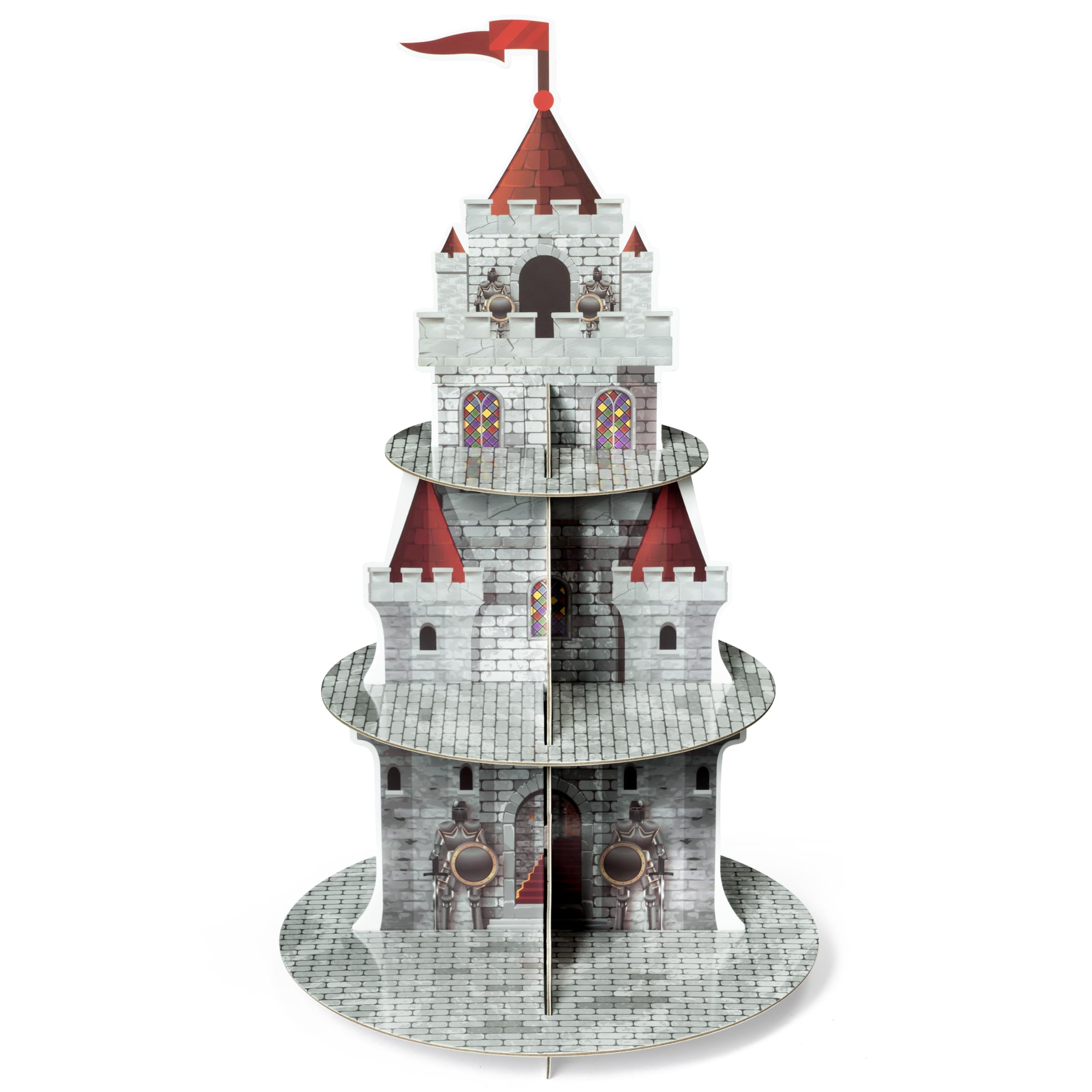 Salovio 3 Tiers Medieval Knight Cupcake AIS1 Stand Castle Birthday ...