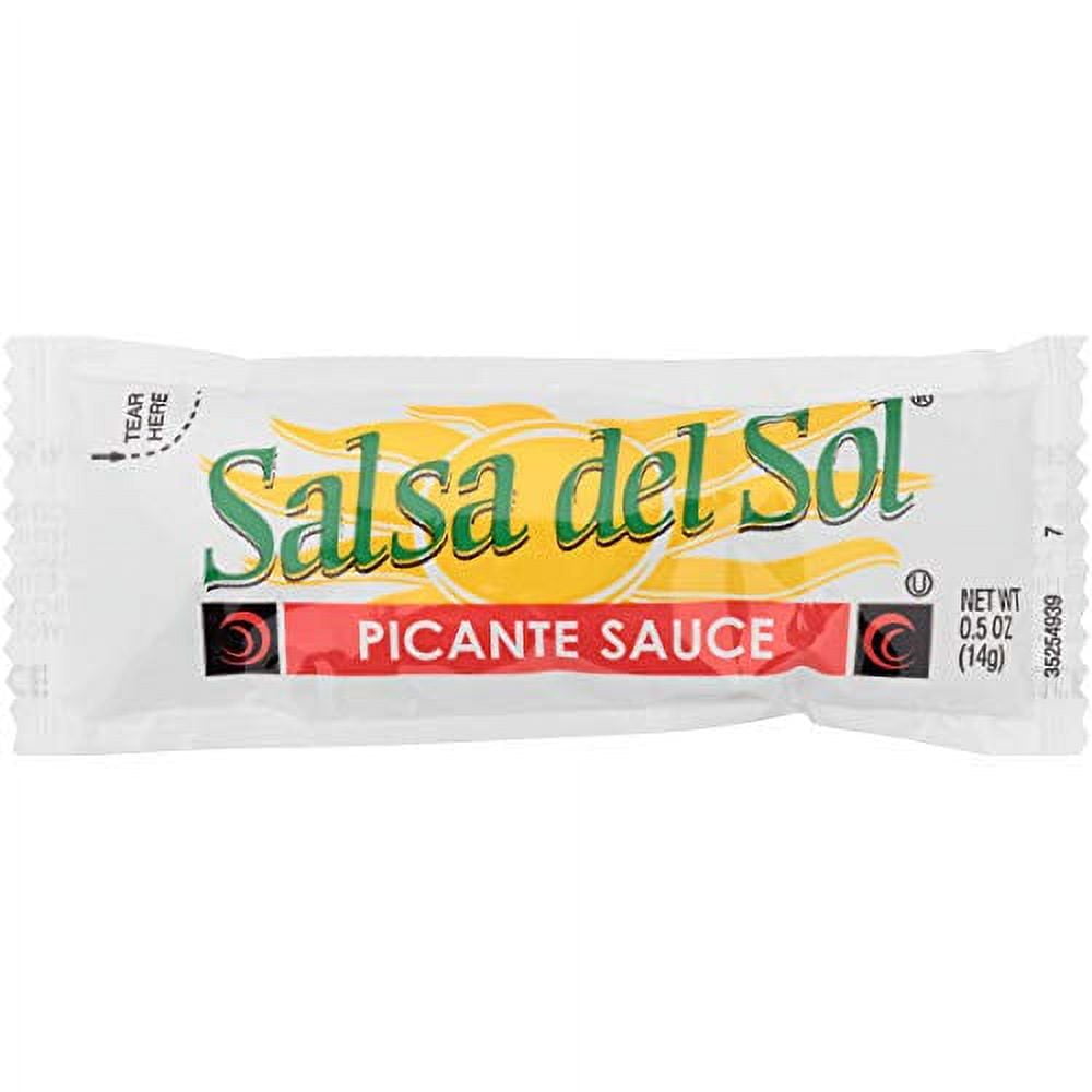 Salsa Del Sol Picante Sauce Single Serve Packet (0.5 oz Packets, Pack ...