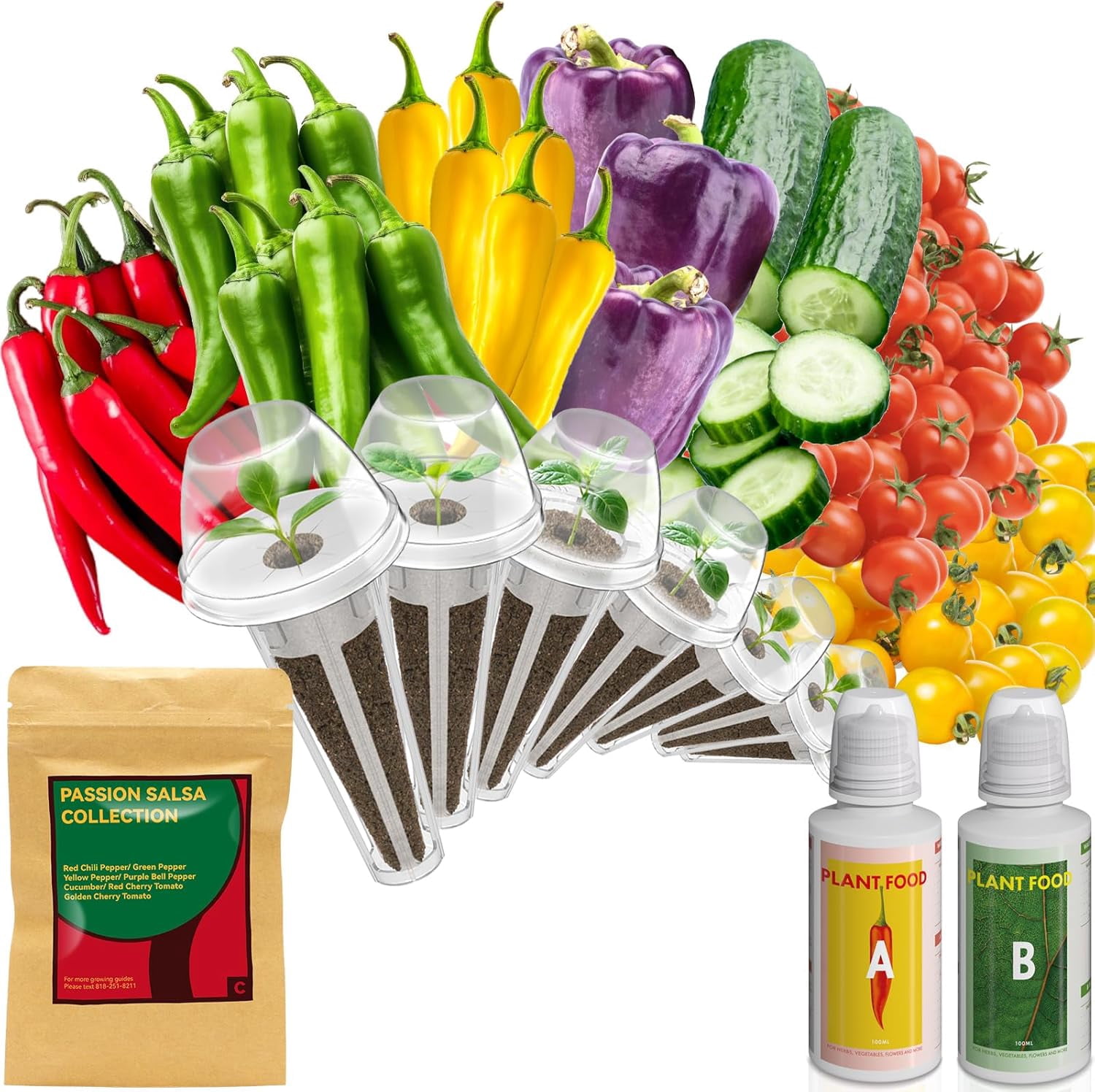 Salsa Garden Seed Pod Kit for AeroGarden, iDoo, Ahopegarden Hydroponic ...