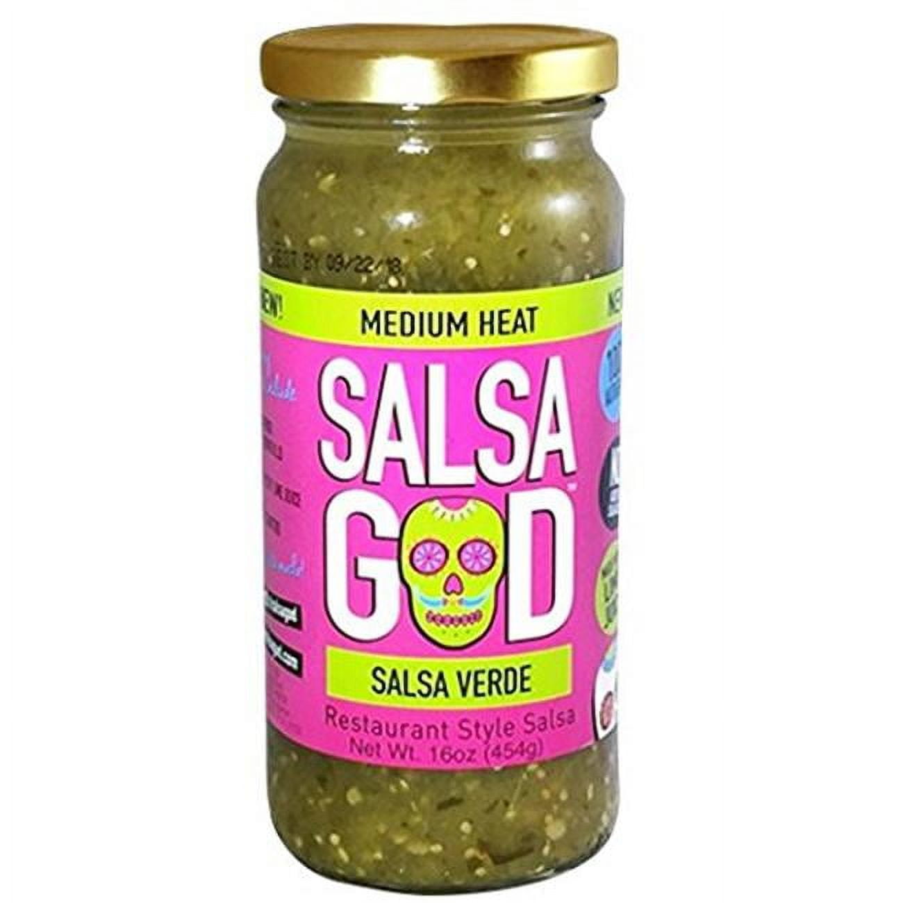 Salsa God Medium Salsa Verde - Case Of 6 - 16 Oz - Walmart.com