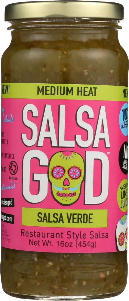 Salsa God Medium Verde Salsa 16 oz (Pack of 6) - Walmart.com