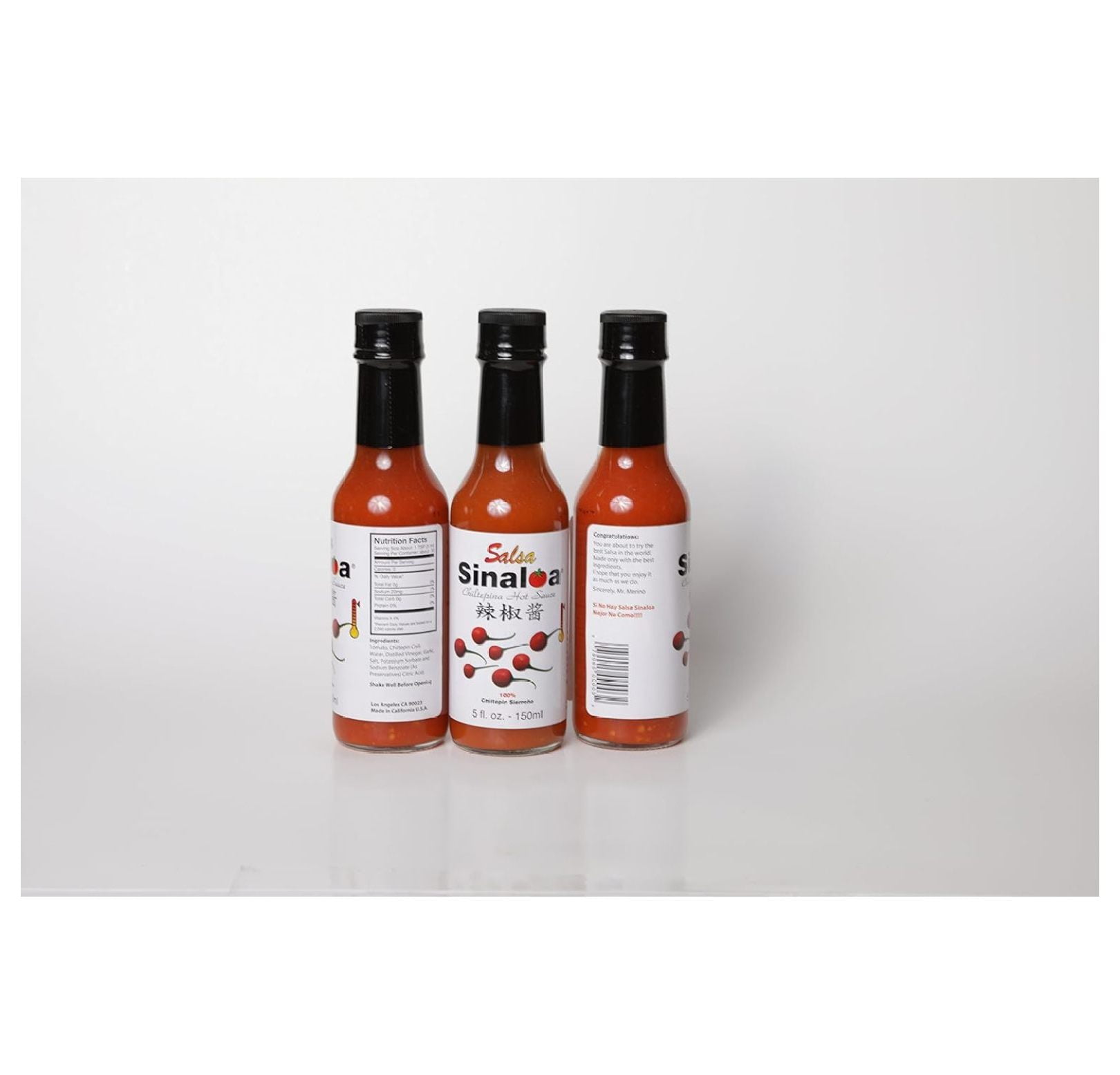 Salsa Sinaloa Chiltepina Hot Sauce set of 3 (3 Bottles) - Walmart.com