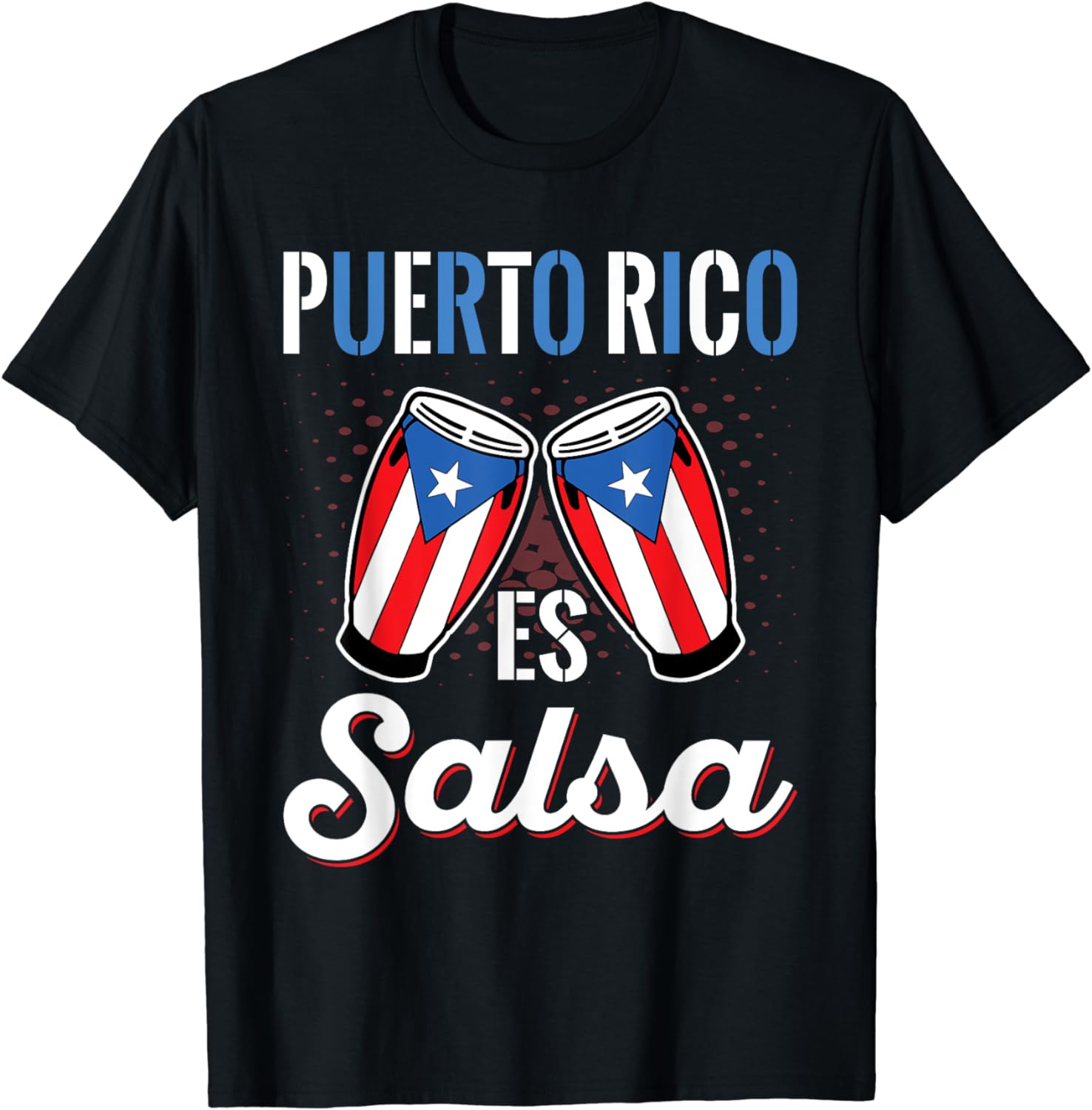 Salsa de Puerto Rico, Boricua Puerto Rican Pride Gift Music Cotton T ...