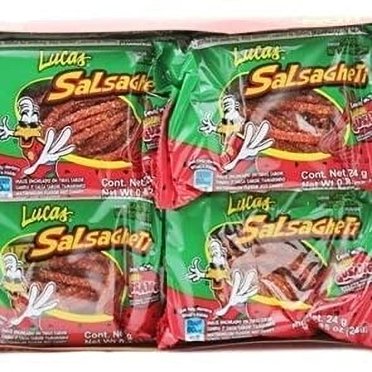 Lucas Skwinkles Salsagheti Watermelon Candy, Hot Flavor with Chili ...