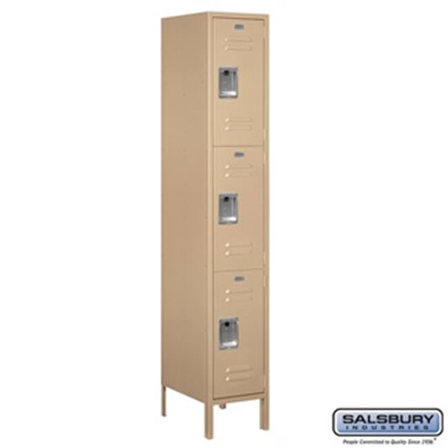Salsbury 15 in. x 6 ft. x 18 in. 1 Wide Triple Tier Standard Metal ...
