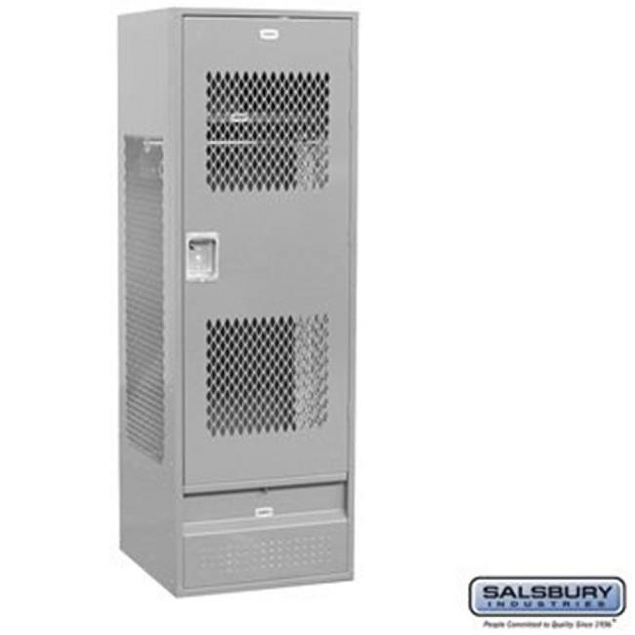 Salsbury 24 in. x 6 ft. x 24 in. Vented Gear Metal Locker - Gray ...