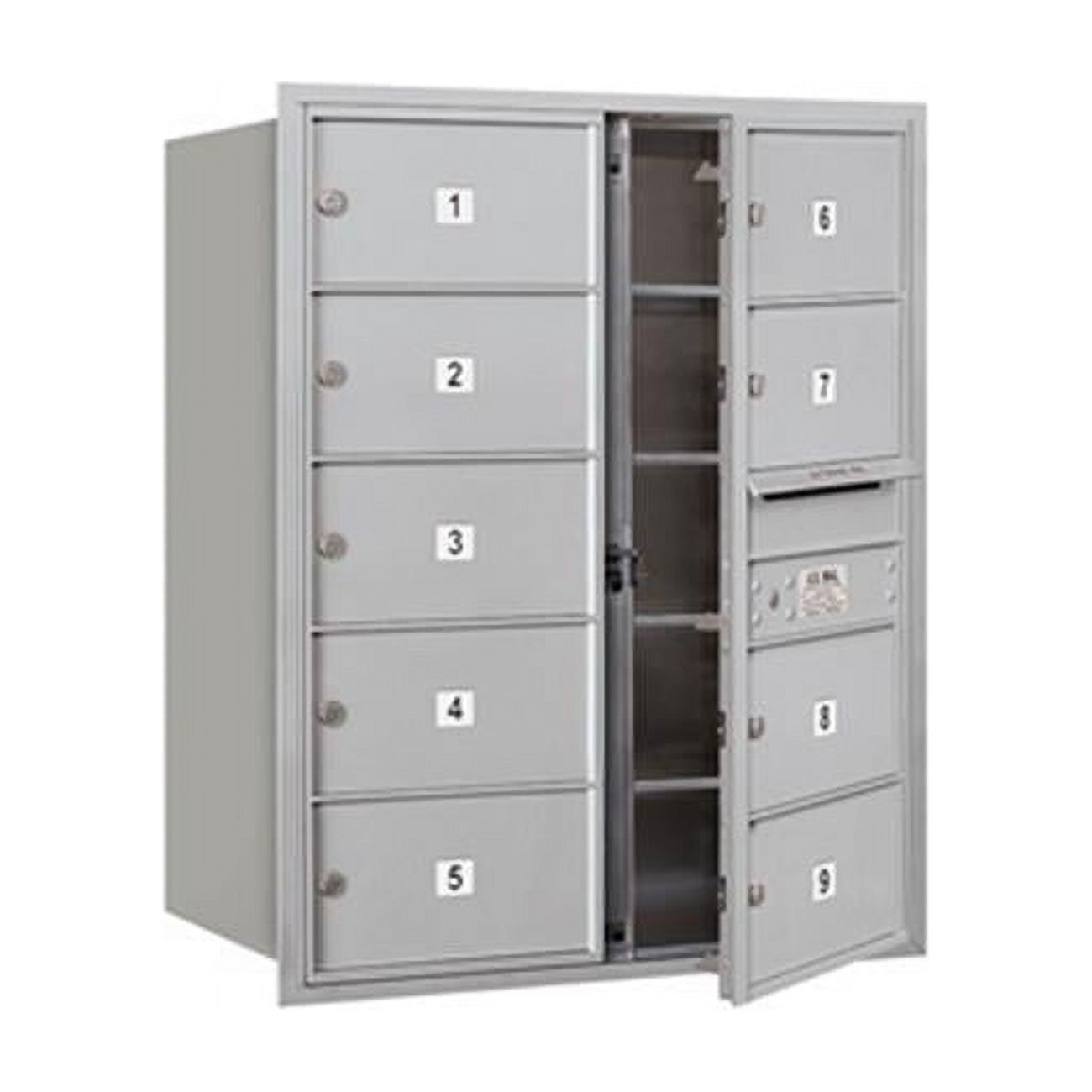 Salsbury 4C Horizontal Mailbox 10 Door High Unit - Aluminum - 37.50 ...