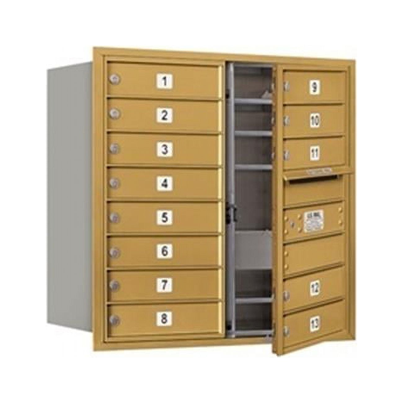 Salsbury 4C Horizontal Mailbox 8 Door High Unit - 30.50 Inches - Double ...