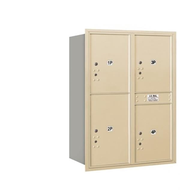 11 Door High Recessed Mounted 4C Horizontal Parcel Locker with 4 Parcel ...