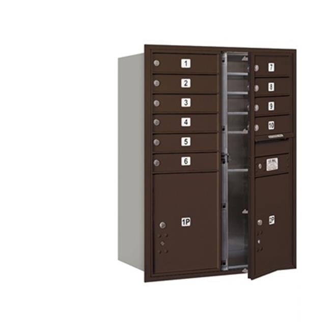 11 Door High Recessed Mounted 4C Horizontal Mailbox with 10 Doors and 2 ...