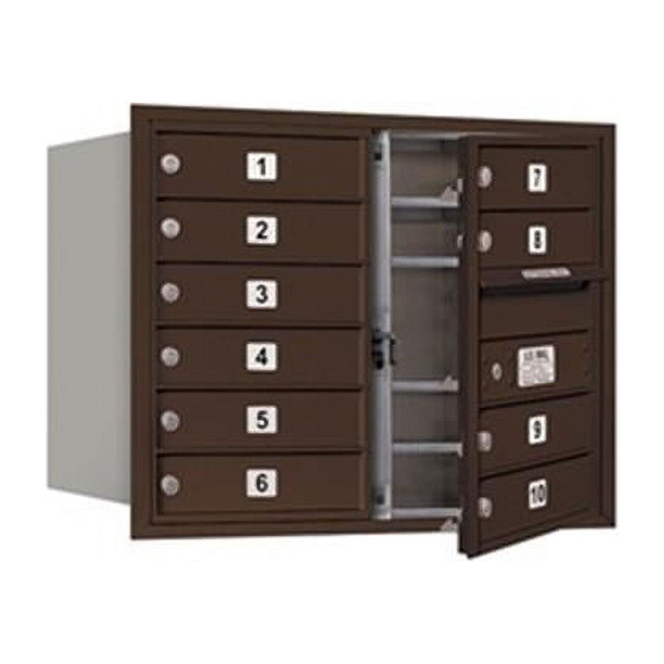 Salsbury 6 Door High Unit - Bronze - Double Column - Front Loading ...