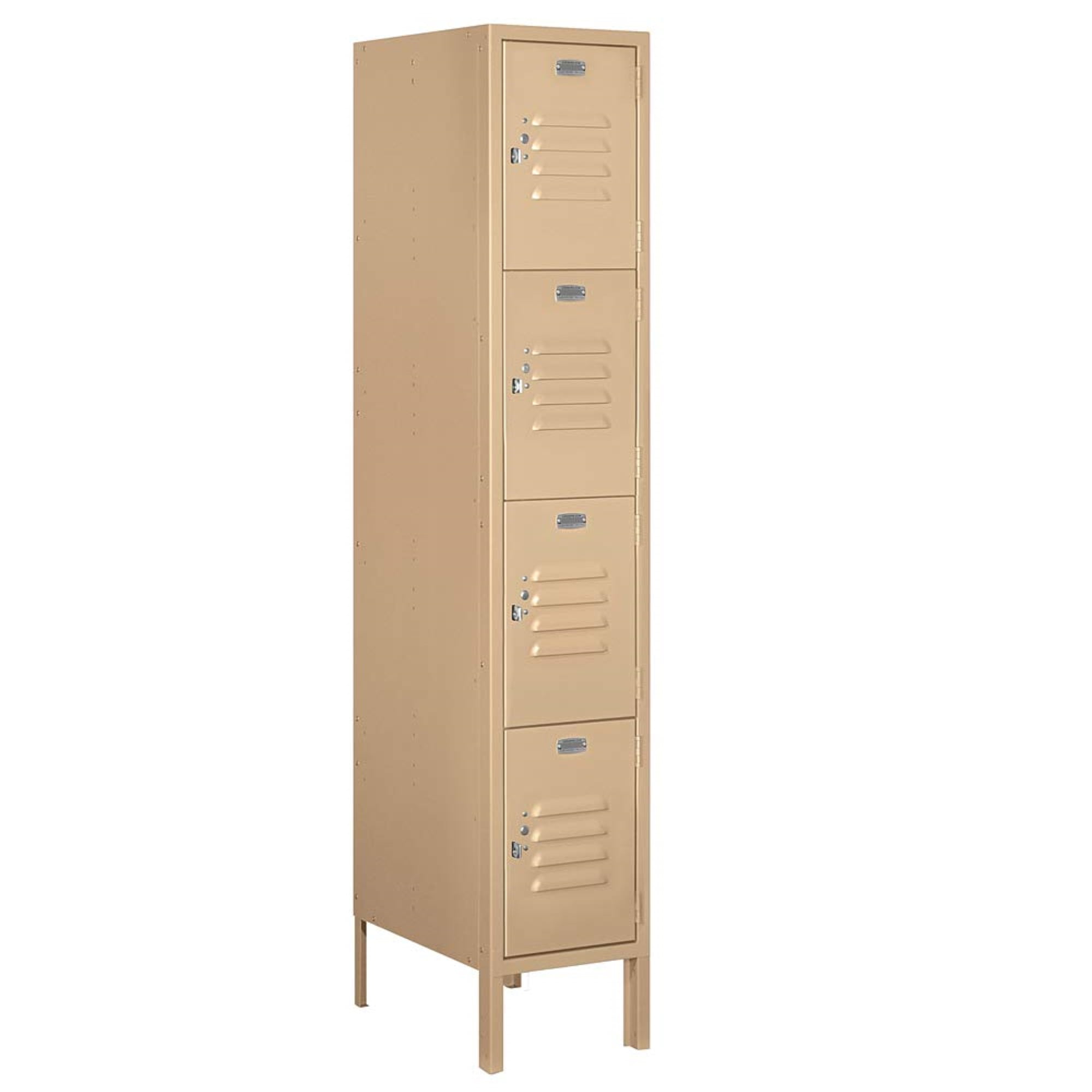 12" Wide Four Tier Standard Metal Locker - 1 Wide - 5 Feet High - 18 ...