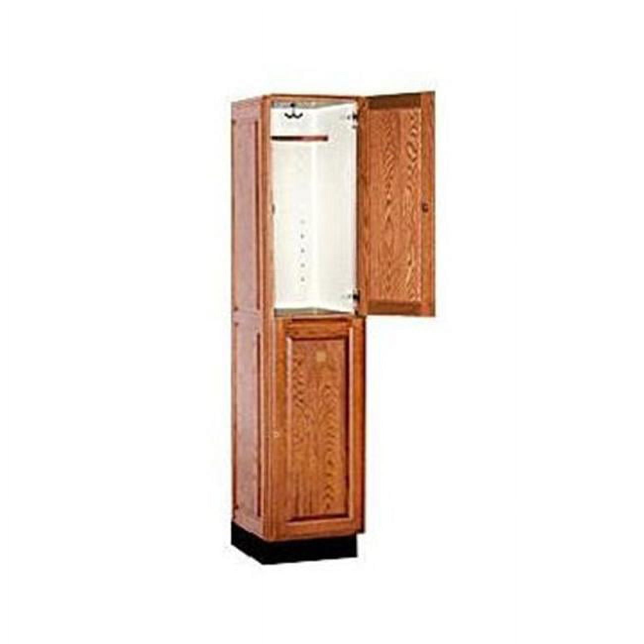 Salsbury Industries 1 Wide Solid Oak Executive Wood Locker Double Tier ...