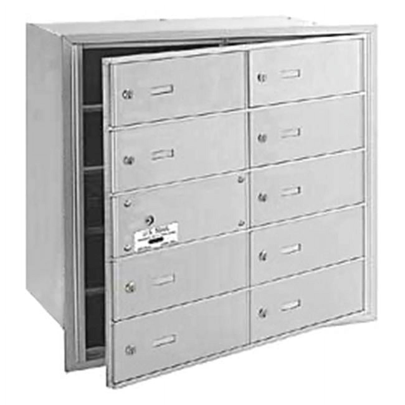 4B+ Horizontal Mailbox - 10 B Doors (9 usable) - Aluminum - Front ...