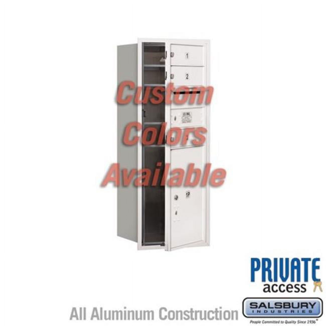 Salsbury Industries 10 Door Height Unit 37.875 in. Custom Front Loading & Private Access ...