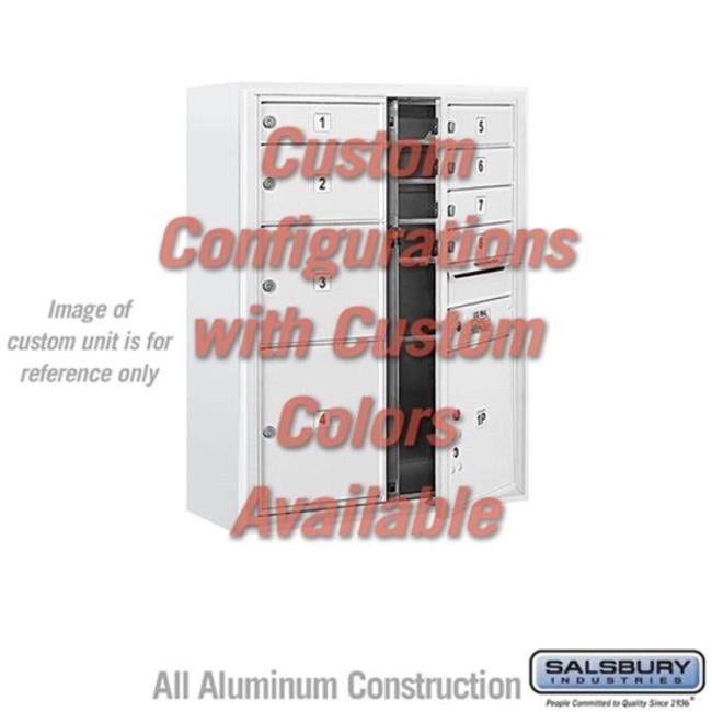 Salsbury Industries 10 Door Height Unit 38.5 in. Front Loading USPS Access Surface Mounted 4C ...