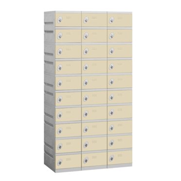 12" Wide Six Tier Box Style Bridge Standard Metal Locker - 16 Box - 18 ...