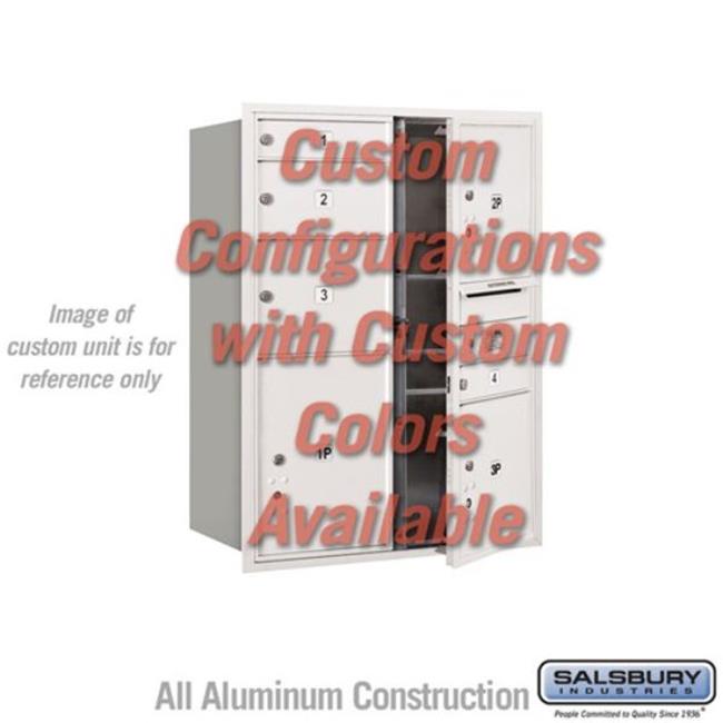 Salsbury Industries 11 Door Height Unit 41.375 in. Custom Front Loading & USPS Access Recessed ...