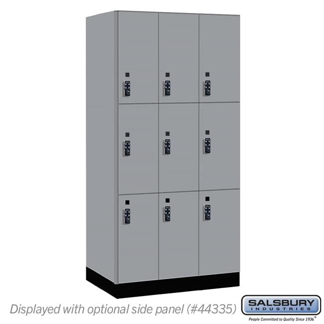 Salsbury Industries 43361WF-R 12 in. Wide Premier Wood Locker - Triple ...