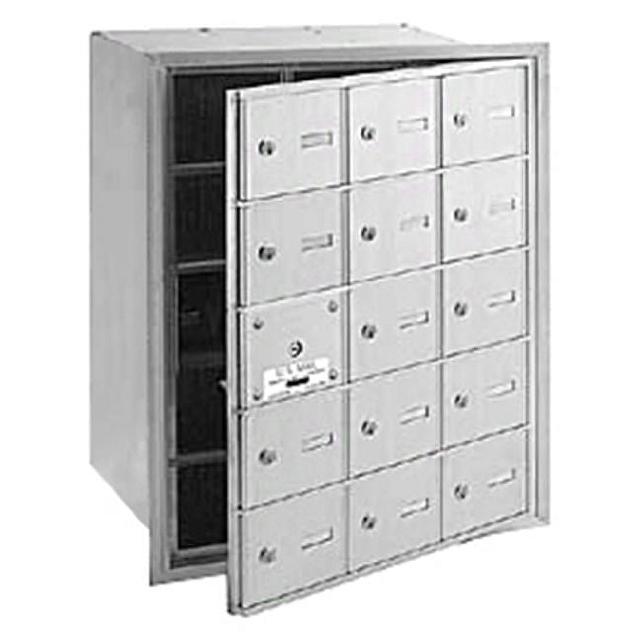 4B+ Horizontal Mailbox - 15 A Doors (14 usable) - Aluminum - Front ...