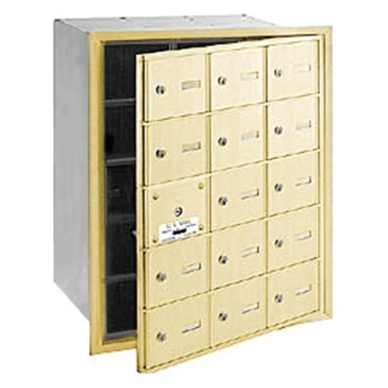4B+ Horizontal Mailbox - 15 A Doors (14 usable) - Sandstone - Front ...