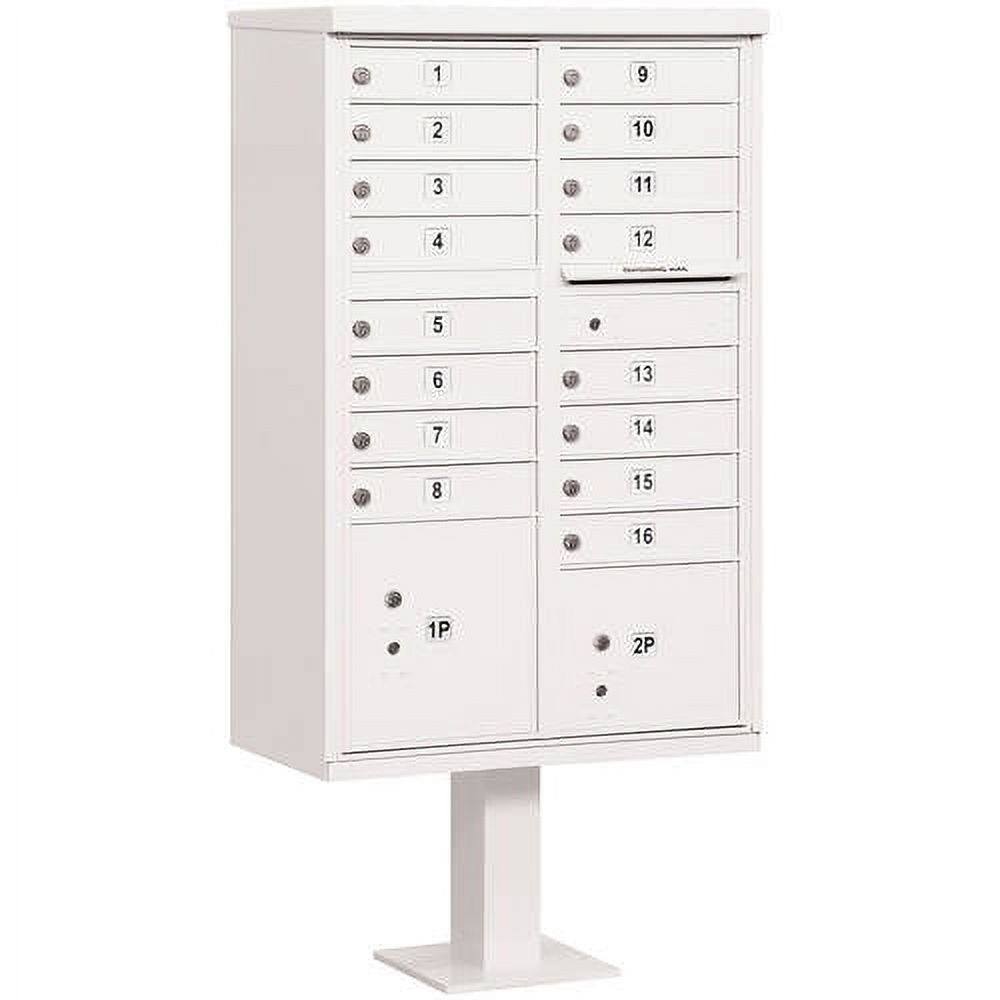 Salsbury Industries 16 Door Rear Load 4C Horizontal Cluster Box Unit ...