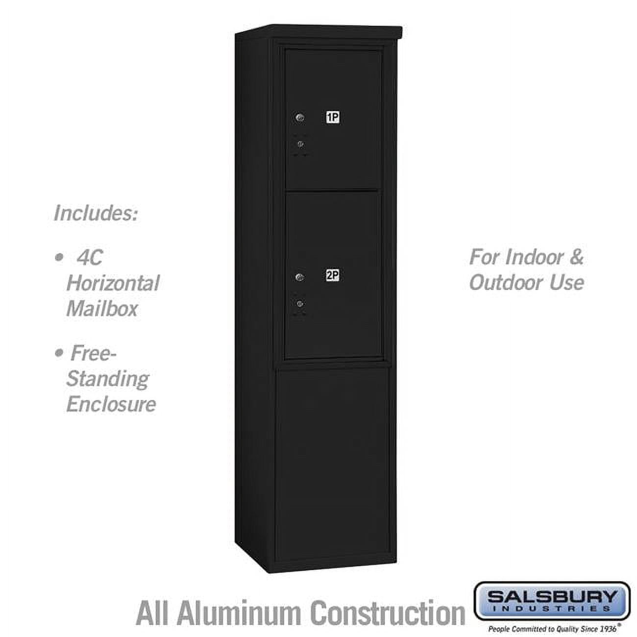 Salsbury Industries 17.75 x 69.375 x 18.5 in. Free-Standing 4C Horizontal Mailbox Unit - Front ...