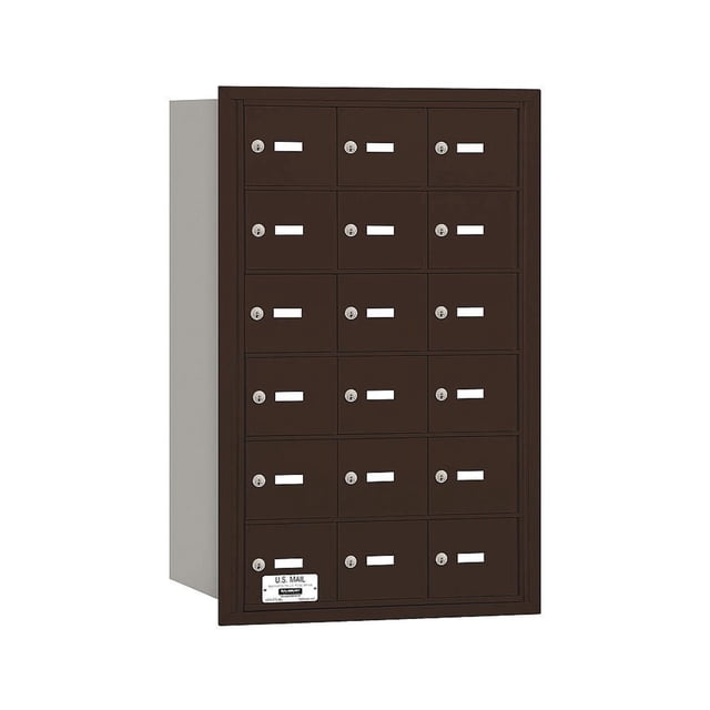 4B+ Horizontal Mailbox - 18 A Doors - Bronze - Rear Loading - Private ...
