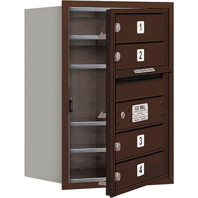 6 Door High Recessed Mounted 4C Horizontal Mailbox with 4 Doors in ...