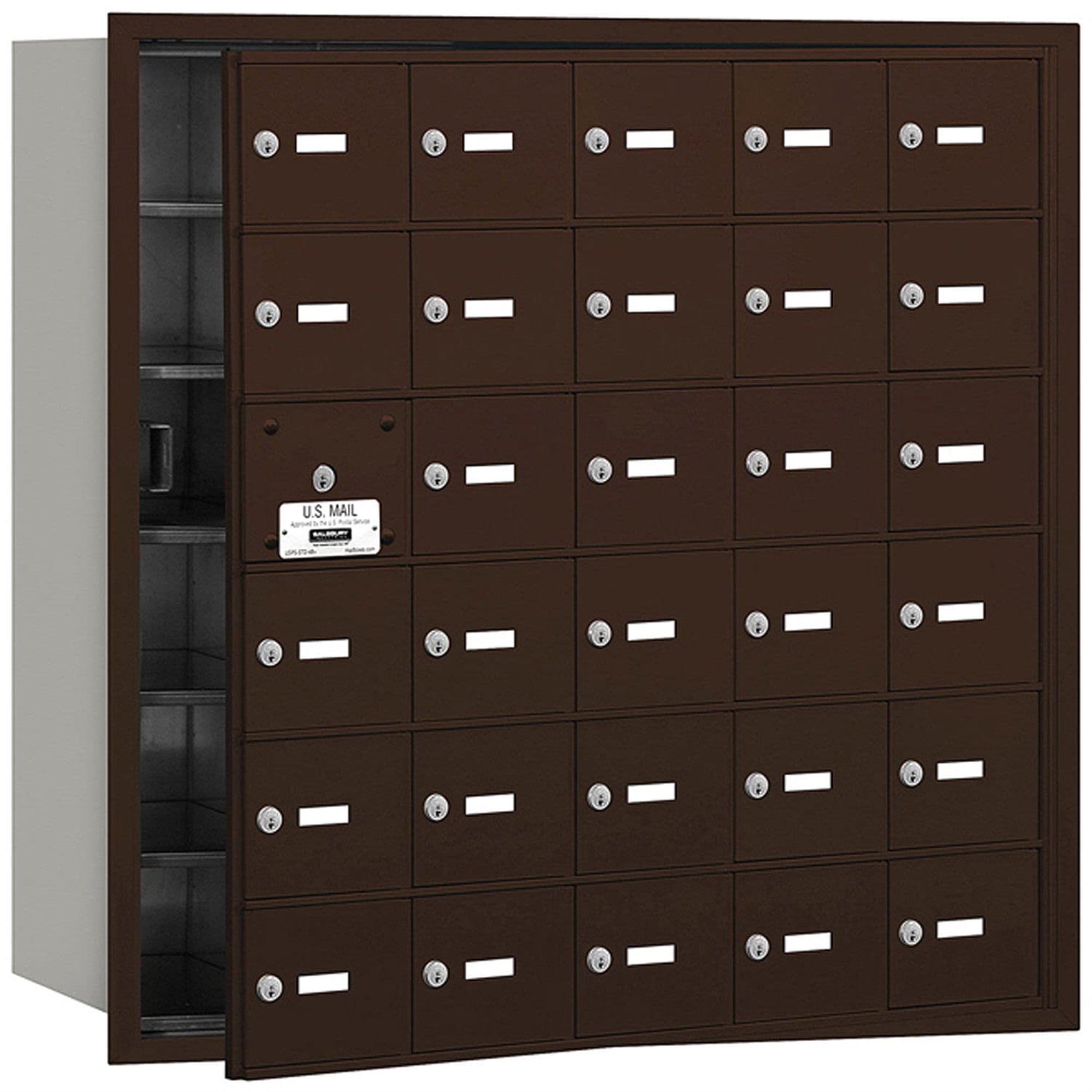 4B+ Horizontal Mailbox - 30 A Doors (29 usable) - Bronze - Front ...