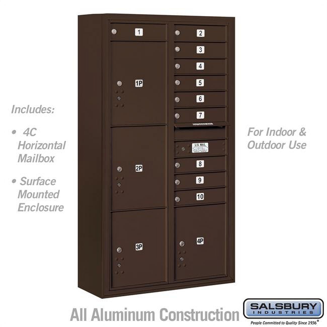 Salsbury Industries 31.75 x 57.75 x 17 in. Surface Mounted 4C ...