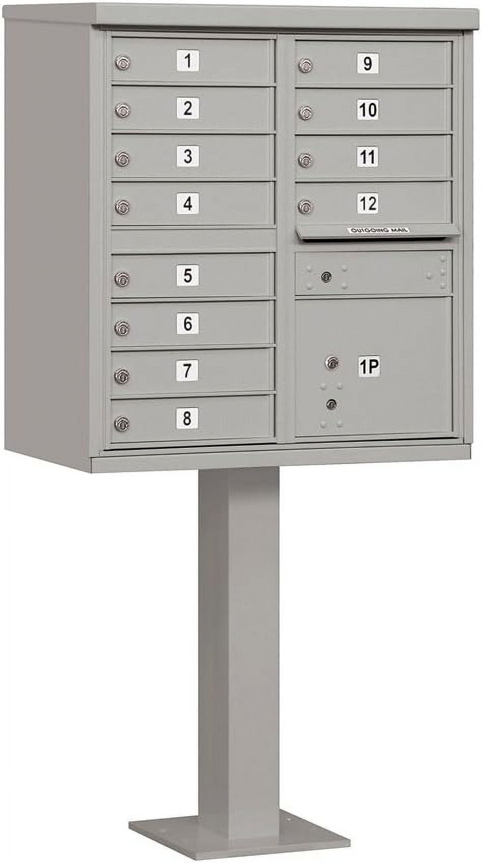 Salsbury Industries 3312GRY-U 12 A Size Doors, Gray Type II Cluster Box Unit Mailbox - Walmart.com