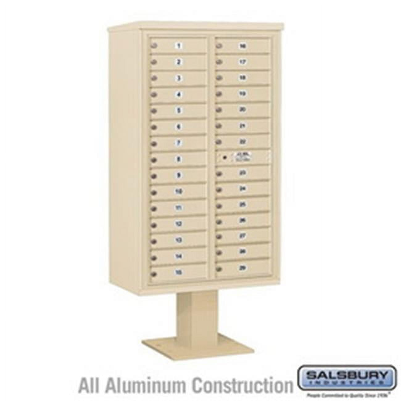 Salsbury Industries 3405D-07GRY 26 in. High Pedestal & Master ...