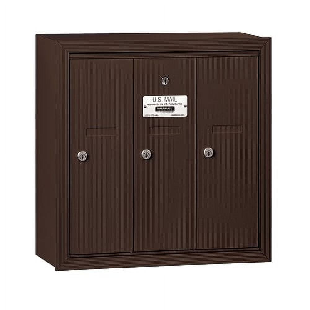 Salsbury Industries 3503ZSU Vertical Mailbox - 3 Doors - Bronze ...