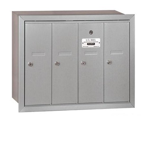 Salsbury Industries 3504ARP Vertical Mailbox - 4 Doors - Aluminum ...