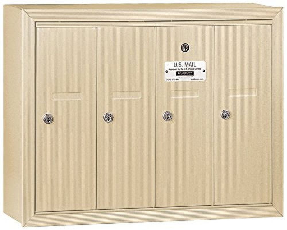 Salsbury Industries 3504SSU Vertical Mailbox, 4-Door, Locking, Wall ...