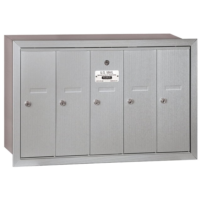 Salsbury Industries 3505ARP Vertical Mailbox - 5 Doors - Aluminum ...