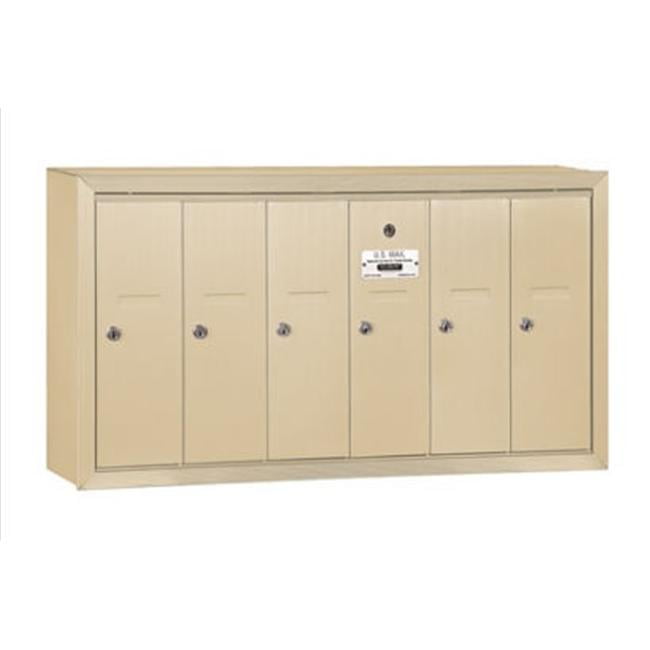Salsbury Industries 3506SSU Vertical Mailbox - 6 Doors - Sandstone ...