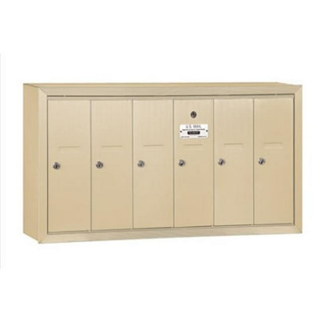 Salsbury Industries 3506SSU Vertical Mailbox - 6 Doors - Sandstone ...