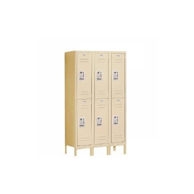 12" Wide Double Tier Standard Metal Locker - 3 Wide - 5 Feet High - 12 ...